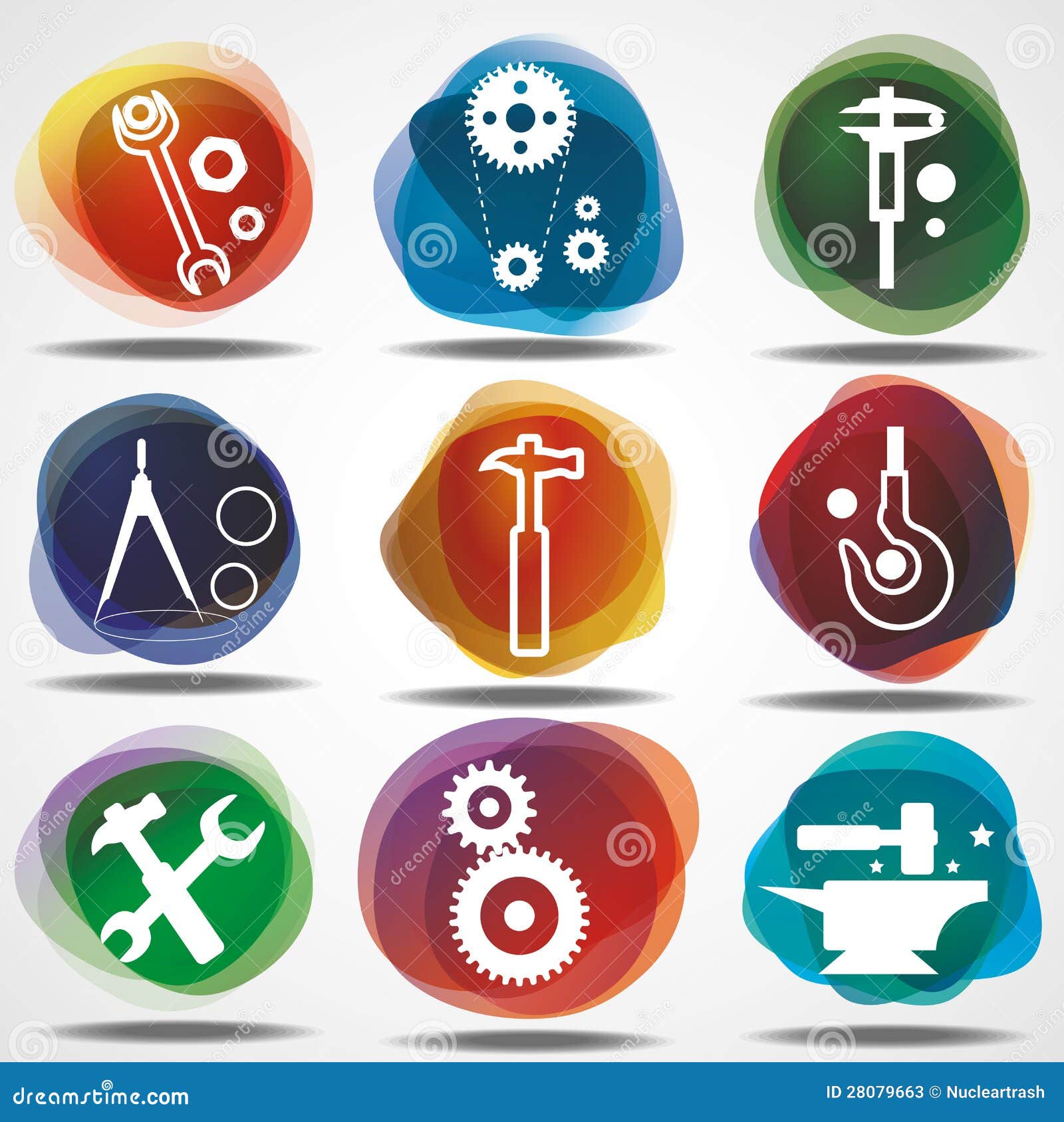 Set Of Mechanical Icons. Stock Photos - Image: 28079663 Set Of Mechanical Icons. Stock Photos - Image: 28079663