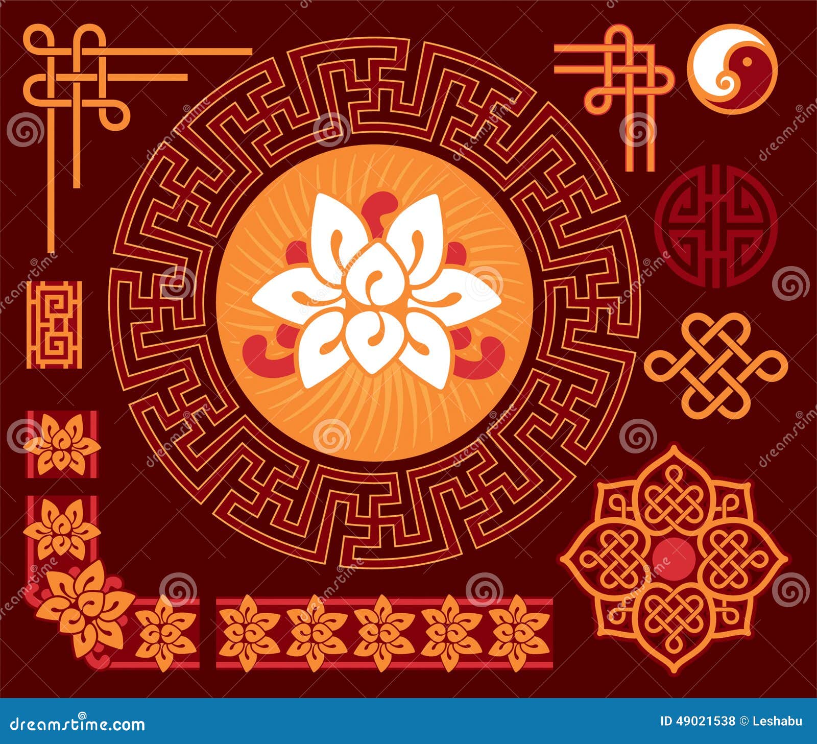 Set Of Oriental - Chinese - Design Elements Stock Vector - Image: 49021538 Set Of Oriental - Chinese - Design Elements Stock Vector - Image: 49021538