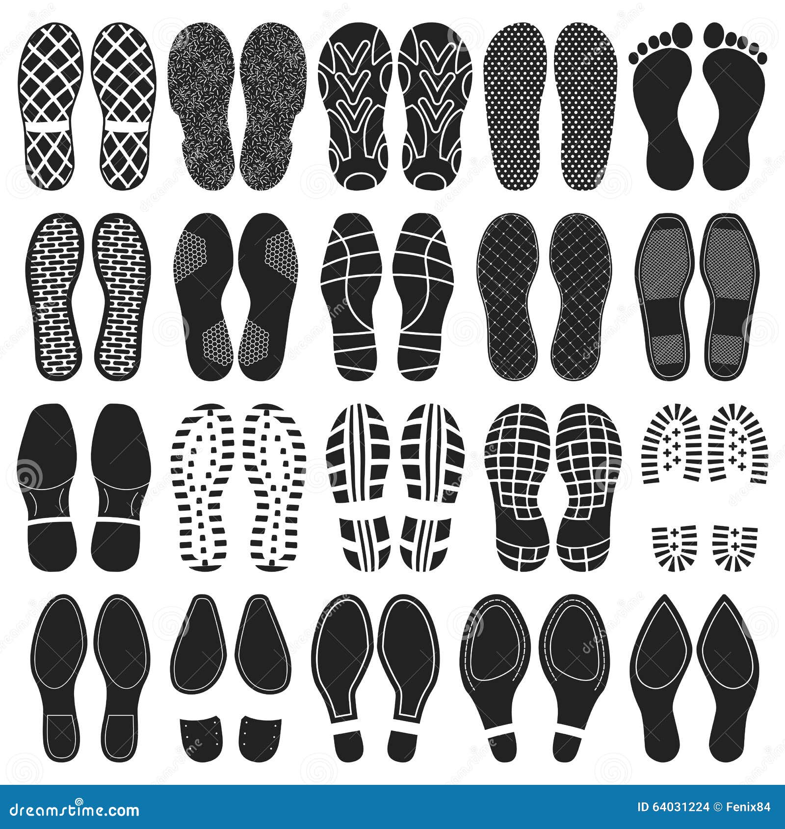 Shoes Footprint Vector Set. Stock Vector - Image: 64031224 Shoes Footprint Vector Set. Stock Vector - Image: 64031224