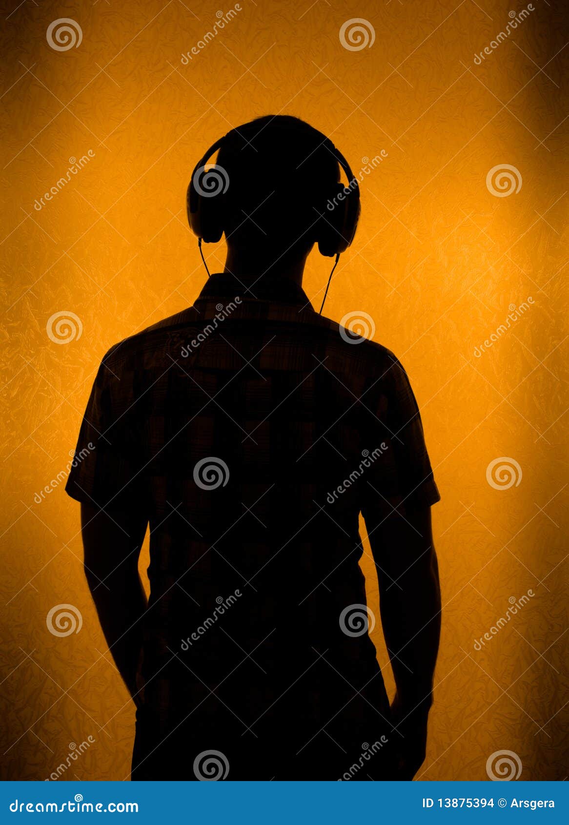 Silhouette Of Man With Headset Stock Images - Image: 13875394 Silhouette Of Man With Headset Stock Images - Image: 13875394