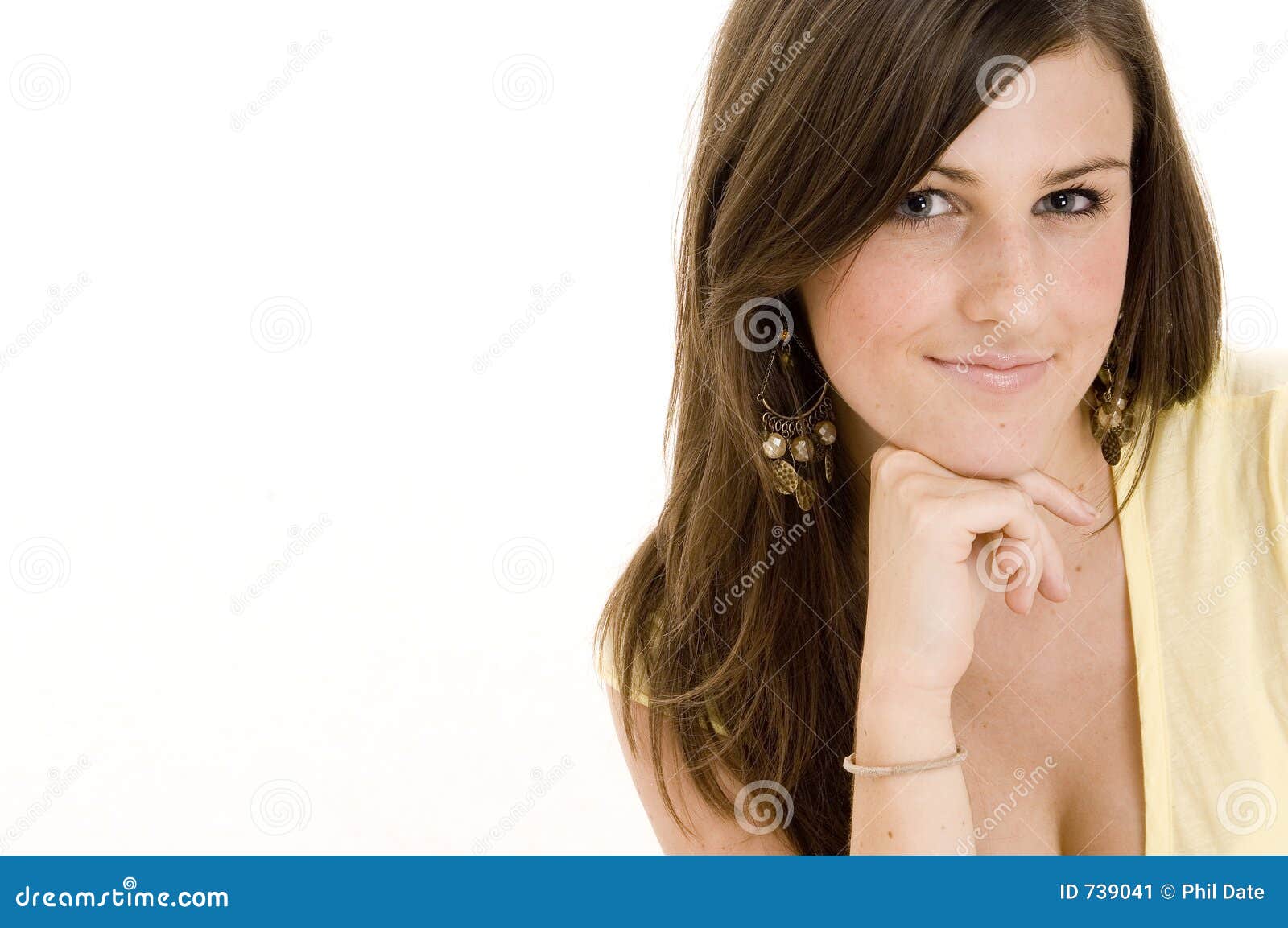 Slight Smile Stock Image Image 739041