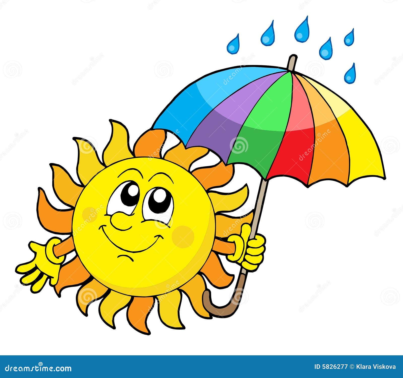 Smiling Sun With Umbrella Royalty Free Stock Photography - Image: 5826277 Smiling Sun With Umbrella Royalty Free Stock Photography - Image: 5826277