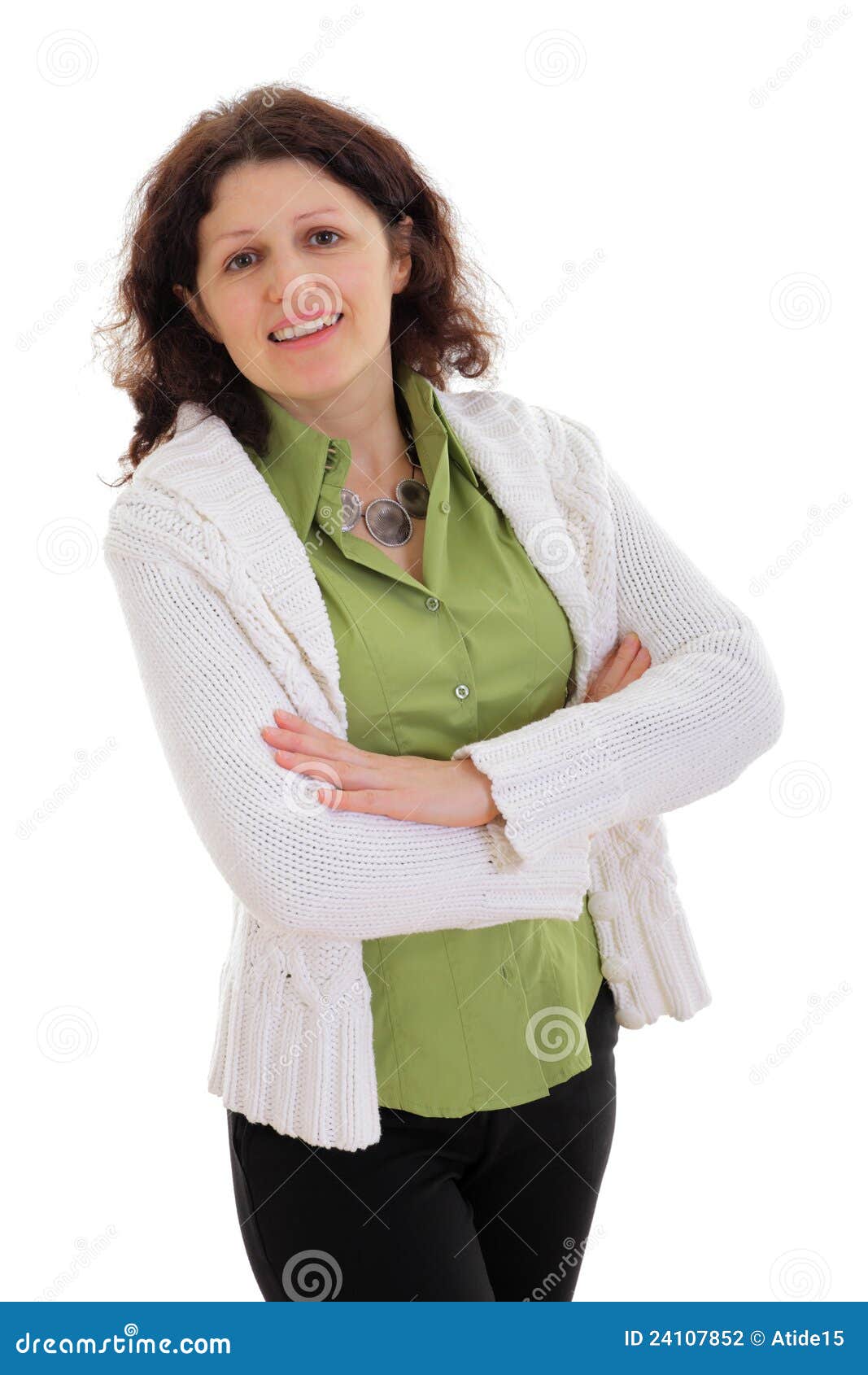 Smiling Woman Standing Stock Photography - Image: 24107852 Smiling Woman Standing Stock Photography - Image: 24107852