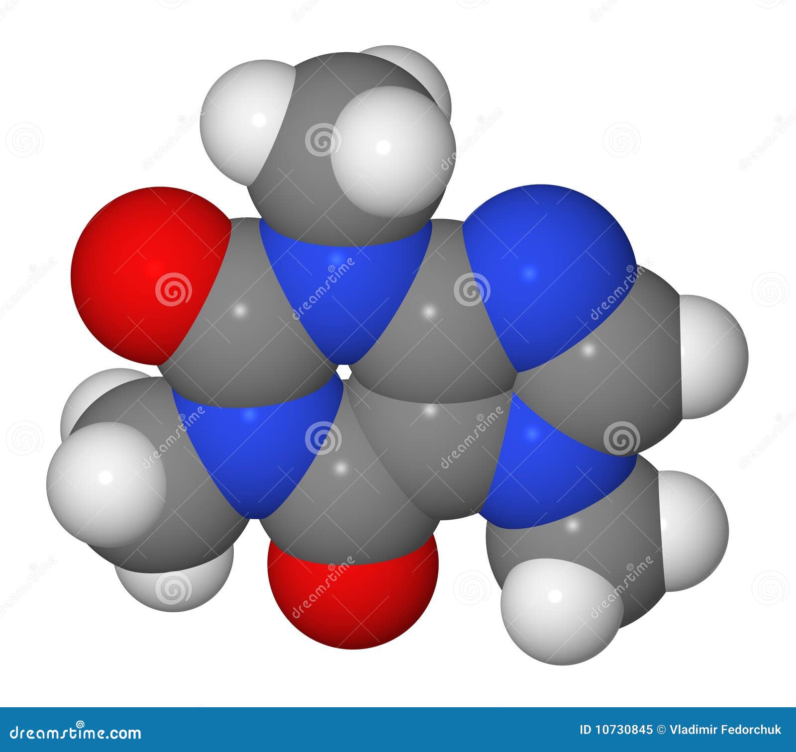 Space-filling Model Of Caffeine Molecule Royalty Free Stock Photo ... Space-filling Model Of Caffeine Molecule Royalty Free Stock Photo ...