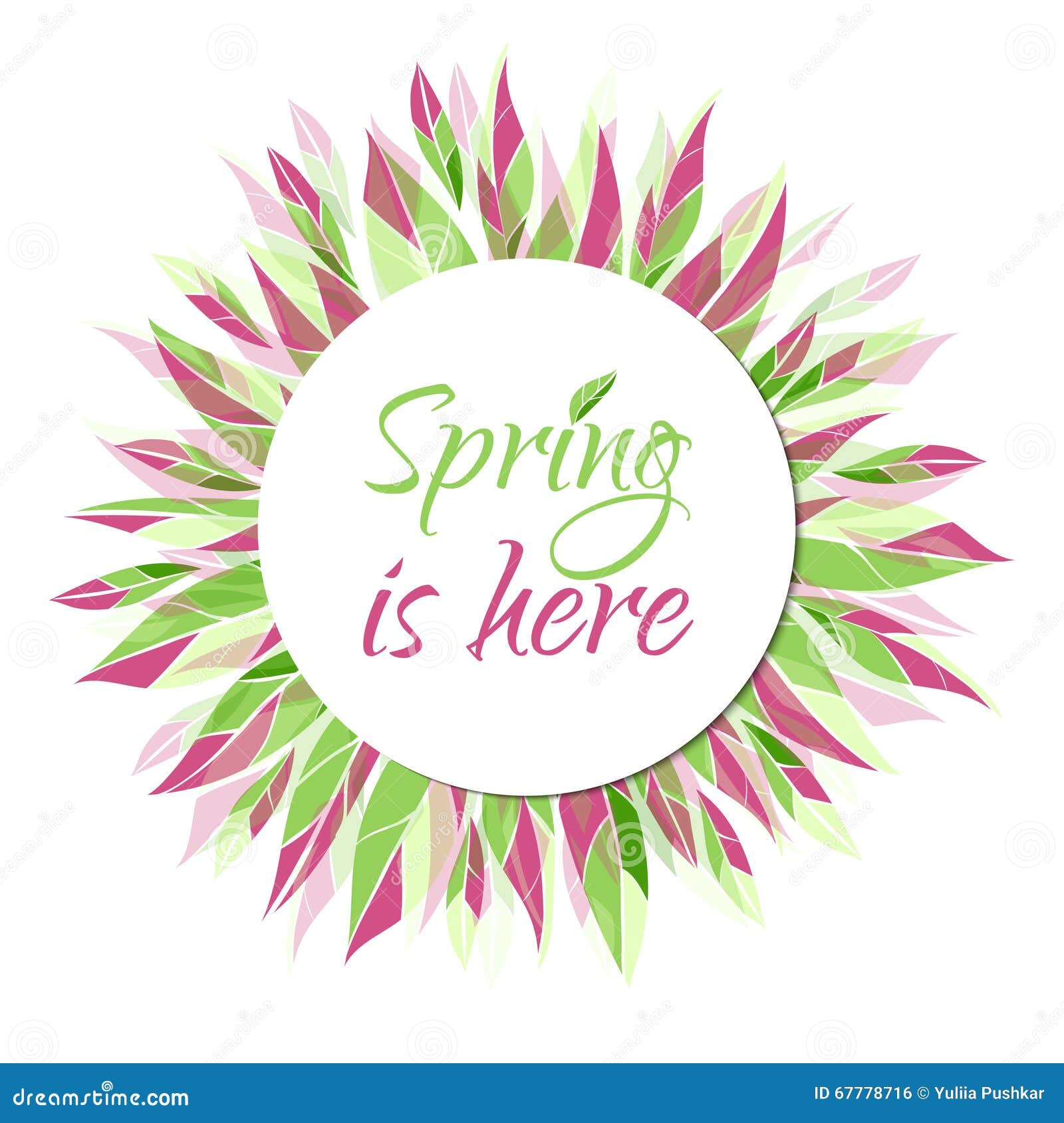 Spring Is Here. Vector Card, Banner, Tag, Label Stock Vector - Image ... Spring Is Here. Vector Card, Banner, Tag, Label Stock Vector - Image ...