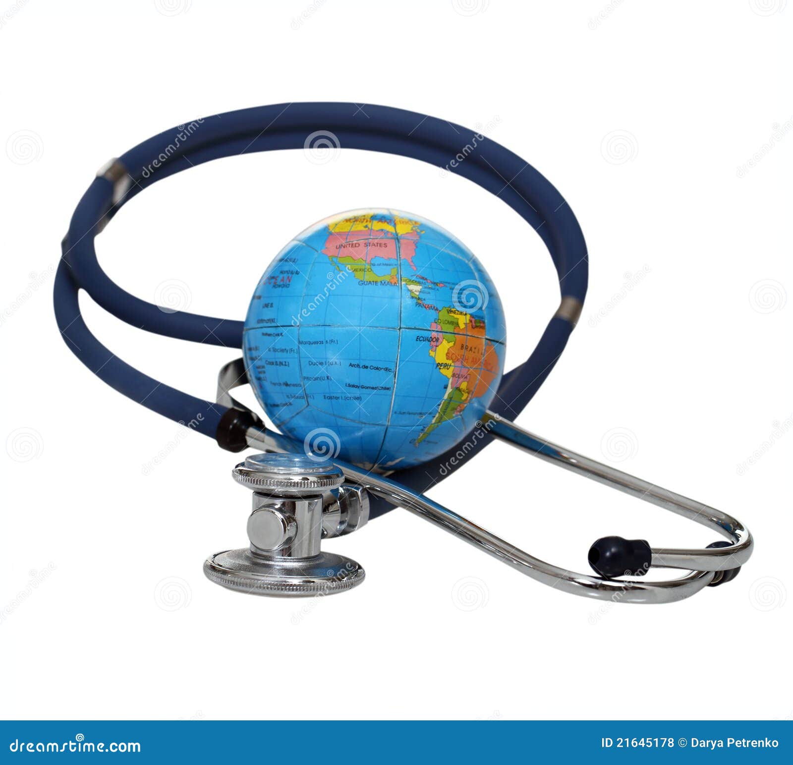 Stethoscope With Globe Royalty Free Stock Photos - Image: 21645178 Stethoscope With Globe Royalty Free Stock Photos - Image: 21645178