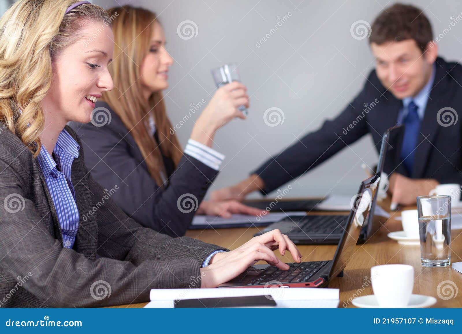 Team Of 3 Business People During Meeting Royalty Free Stock Photography ... Team Of 3 Business People During Meeting Royalty Free Stock Photography ...