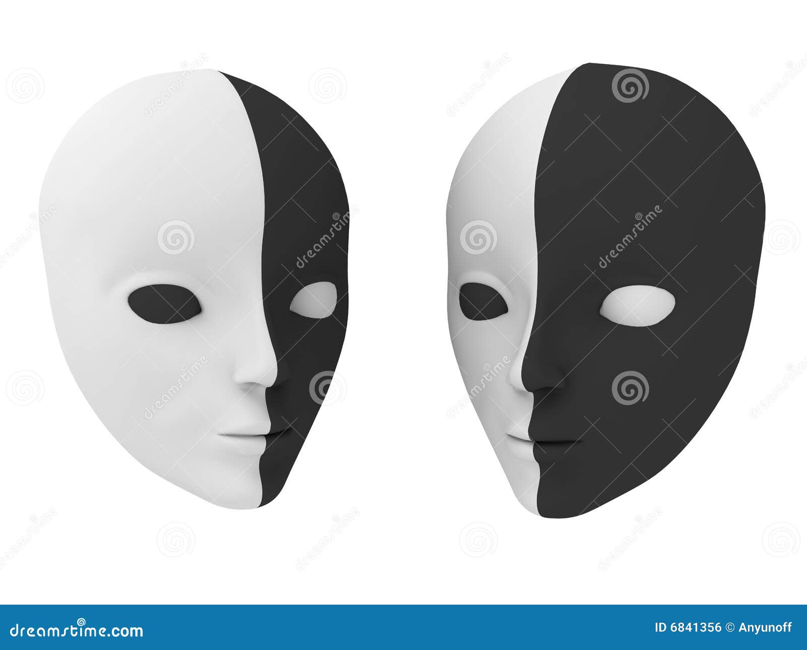 Two Black And White Mask Royalty Free Stock Image - Image: 6841356 Two Black And White Mask Royalty Free Stock Image - Image: 6841356