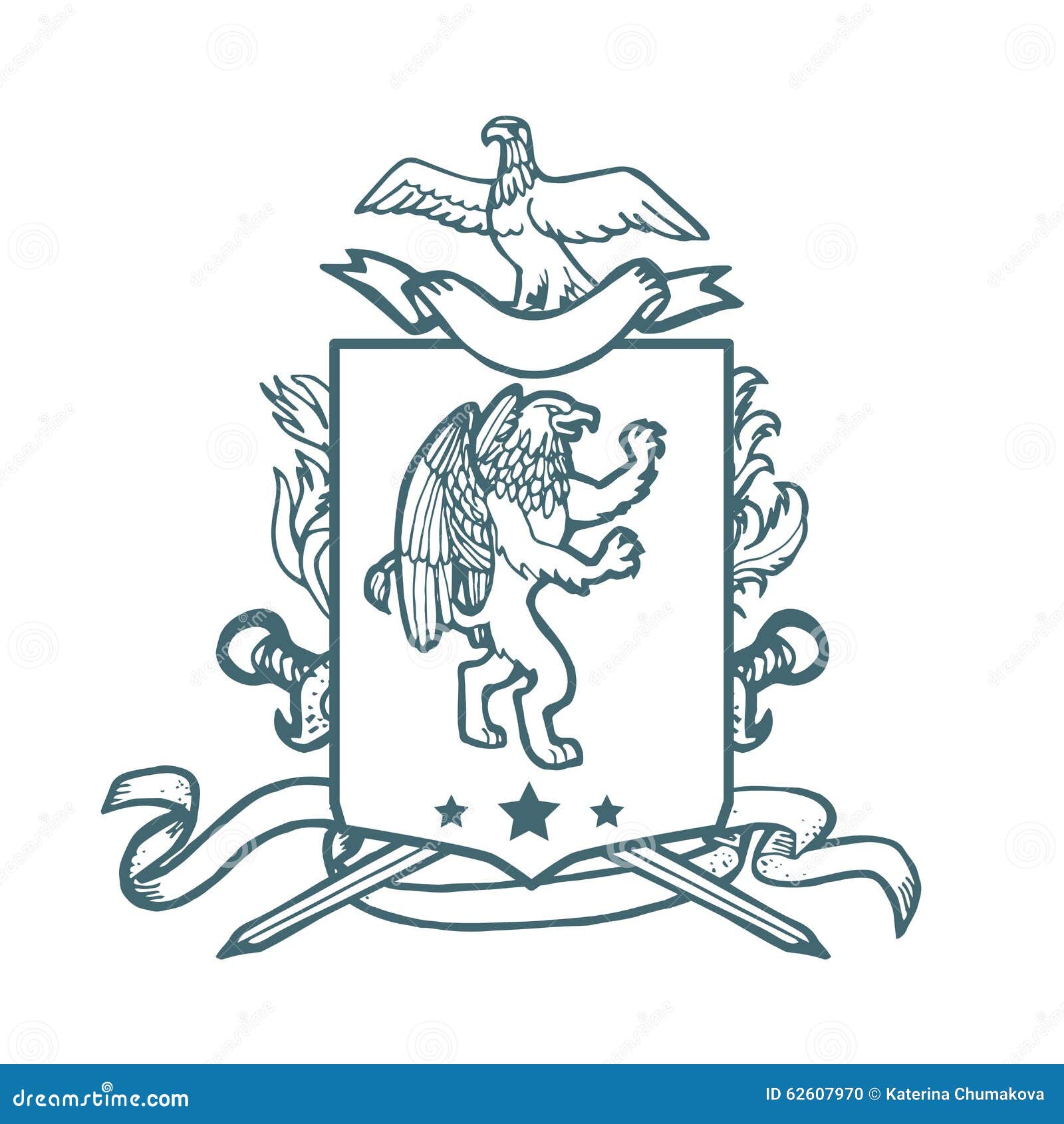 Vector Heraldic Royal Crests Coat Of Arms Stock Vector Image 62607970