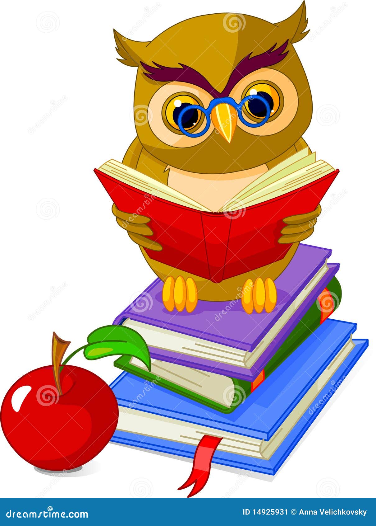 Wise Owl Sitting On Pile Book Stock Image - Image: 14925931 Wise Owl Sitting On Pile Book Stock Image - Image: 14925931
