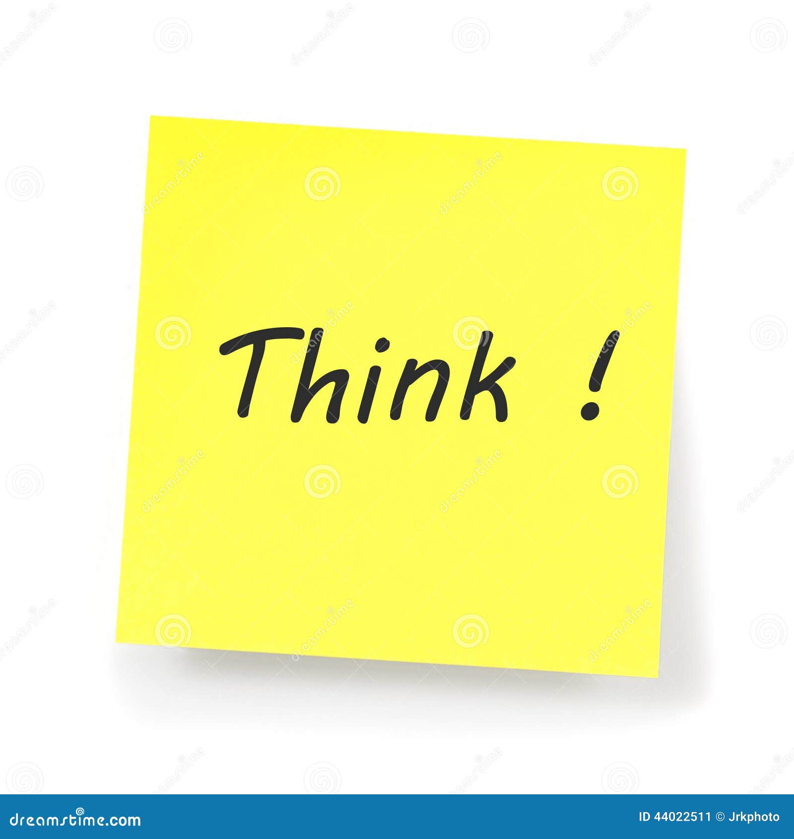 Yellow Sticky Note - Think! Stock Photo - Image: 44022511 Yellow Sticky Note - Think! Stock Photo - Image: 44022511