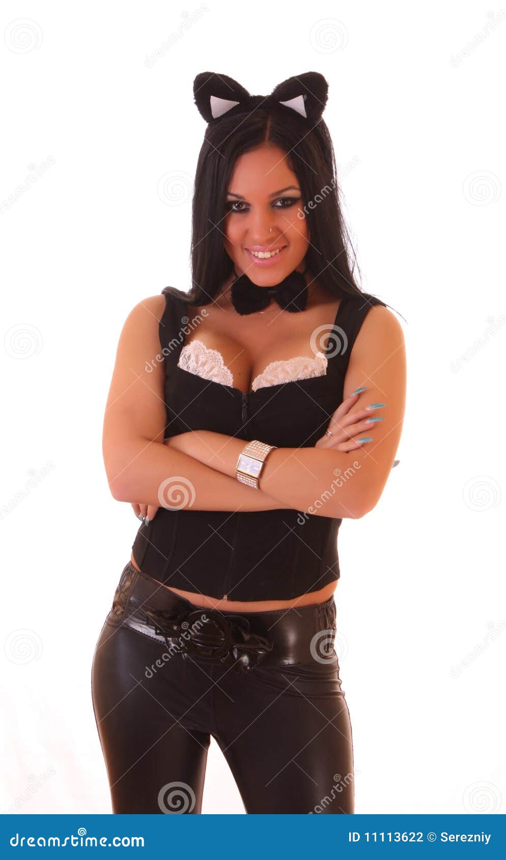 Young Woman With Cat Ears Stock Photography - Image: 11113622 Young Woman With Cat Ears Stock Photography - Image: 11113622