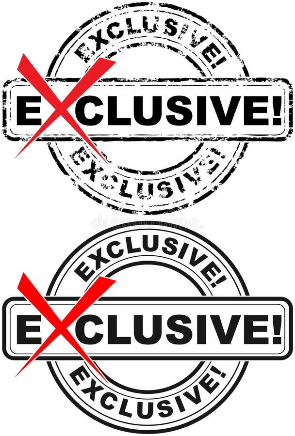 Sello exclusivo ilustración del vector. Ilustración de tinta - 35433086