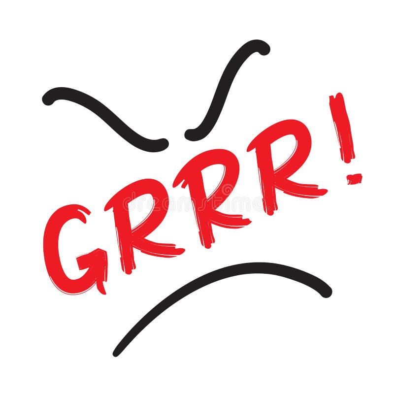 ¡Grrr! stock de ilustración. Ilustración de blanco, gatito - 18720235