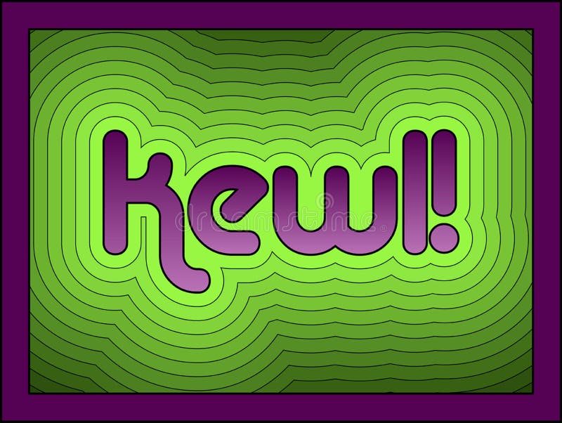 ¡Kewl! ilustración del vector. Ilustración de brillante - 11970942