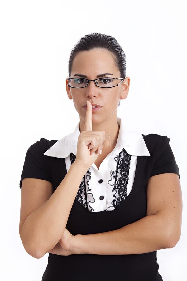 Secreto Mujer De Boss Que Muestra Shh, Muestra Reservada Foto de ...