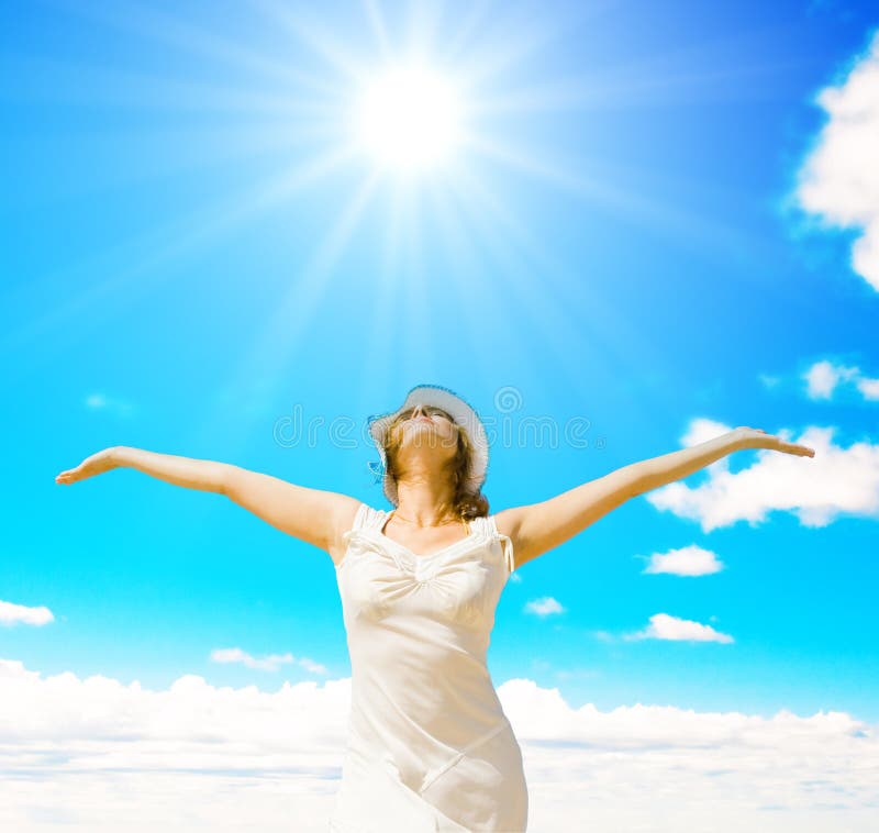 ¡Sol del verano! imagen de archivo. Imagen de hermoso - 8296657