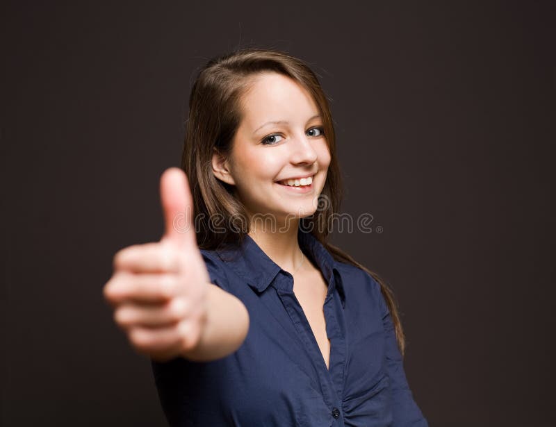 ¡Todo OK! imagen de archivo. Imagen de mujer, alegre - 23271007