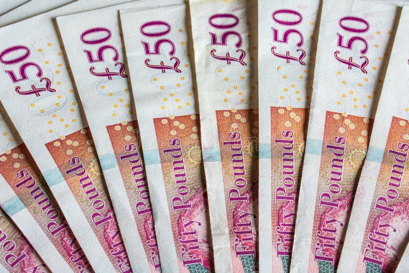 Stack Fifty Pounds British Bank Notes Stock Photos - Free & Royalty ...