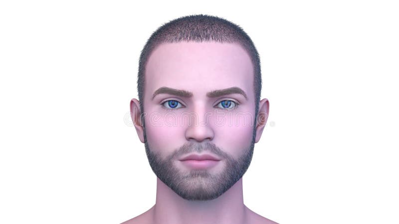 3.ª Representación De La Cara De Un Hombre Metrajes - Vídeo de material ...