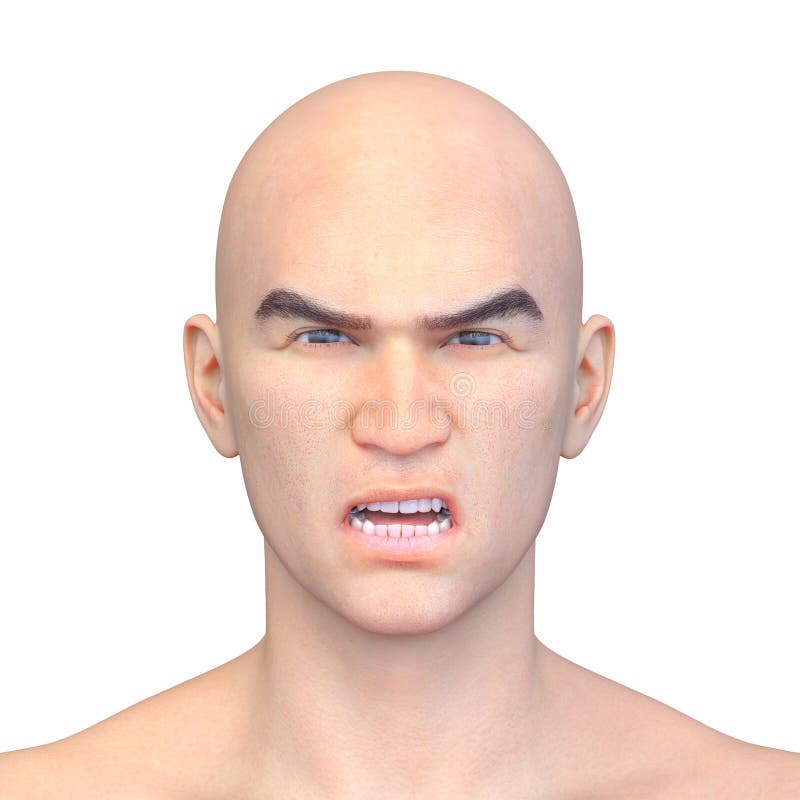 3.ª Representación De La Cara De Un Hombre Stock de ilustración ...