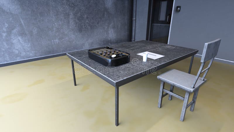 3.ª Representación De La Sala De Interrogatorios Stock de ilustración ...