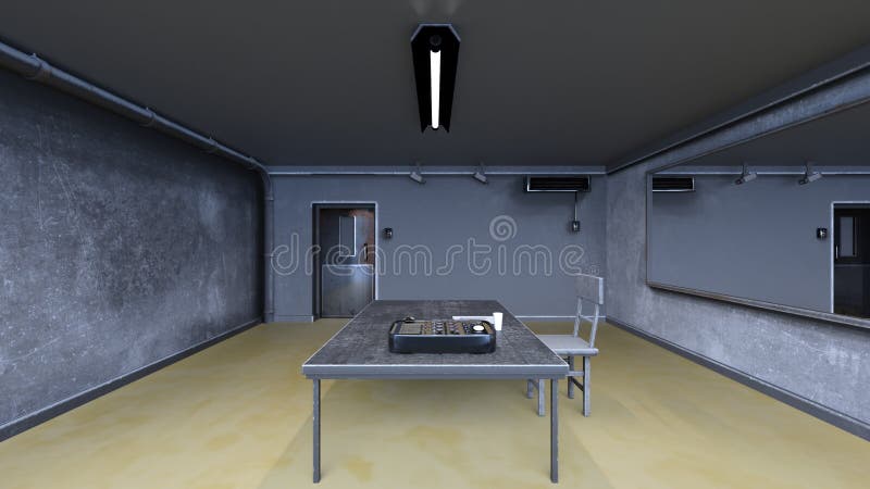 3.ª Representación De La Sala De Interrogatorios Stock de ilustración ...