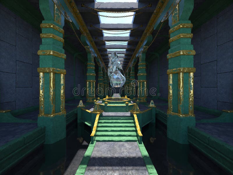 3.ª Representación Del Pasillo Del Edificio Stock de ilustración ...