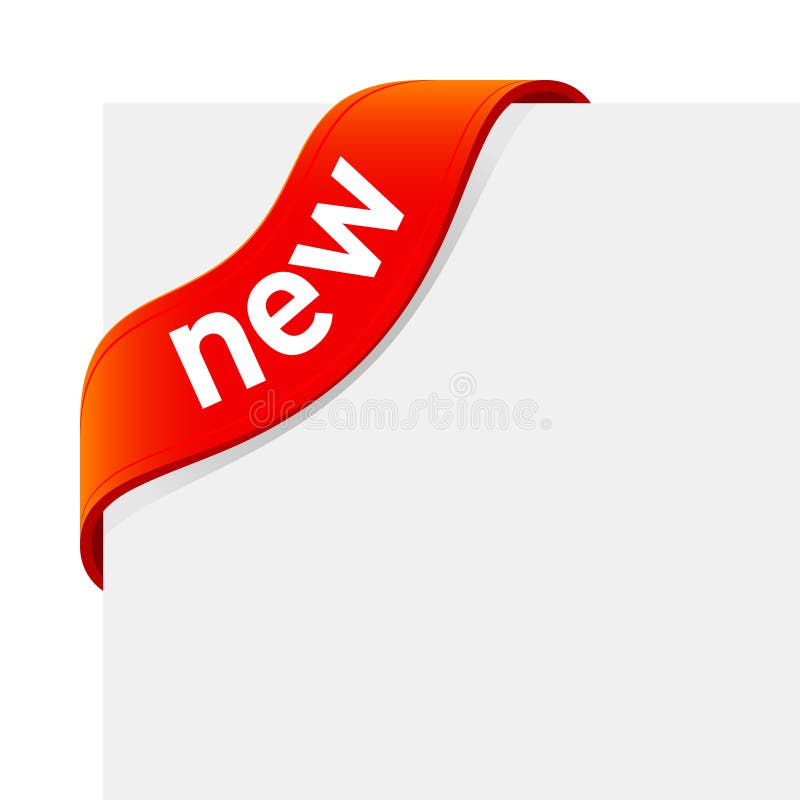 «New» sign stock vector. Illustration of ribbon, symbol - 7742841