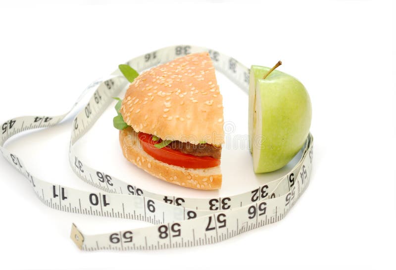 Concepto Sano Y Malsano De La Dieta Imagen de archivo - Imagen de ...