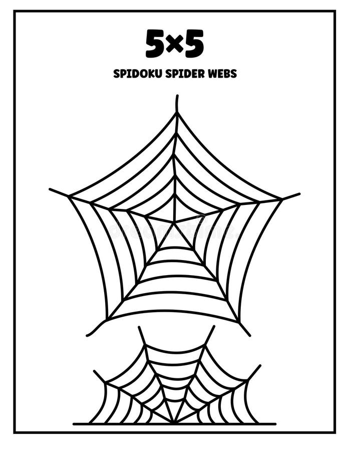 5ã—5 Spidoku Sudoku Spider Web Stock Vector - Illustration of logic ...