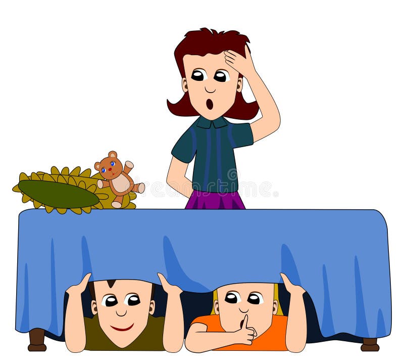 À cache-cache illustration stock. Illustration du pièce - 23973514