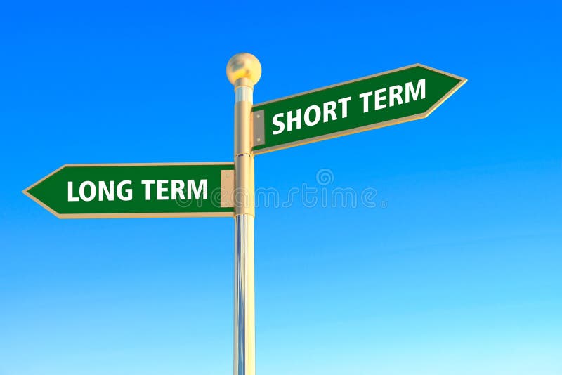 Signal De Direction D'à Court Terme Et D'à Long Terme Illustration ...