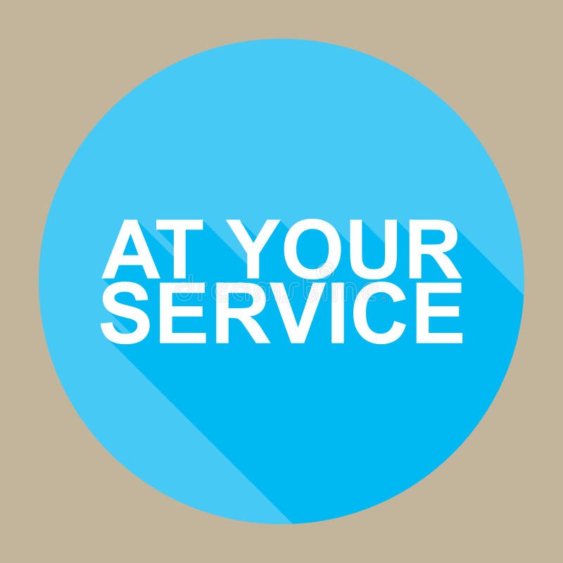À votre service illustration de vecteur. Illustration du coloré - 96028848