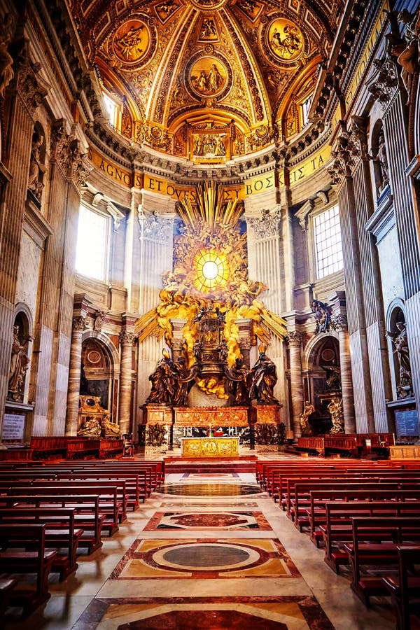 Ábside De La Basílica De San Pedro En Roma Imagen editorial - Imagen de ...