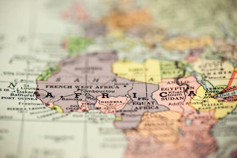 África Septentrional En Mapa Foto de archivo - Imagen de continente ...