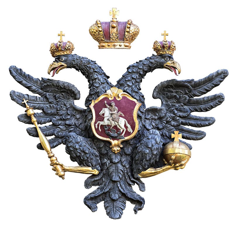 Águila dirigida doble rusa imagen de archivo. Imagen de dirigido - 20010843