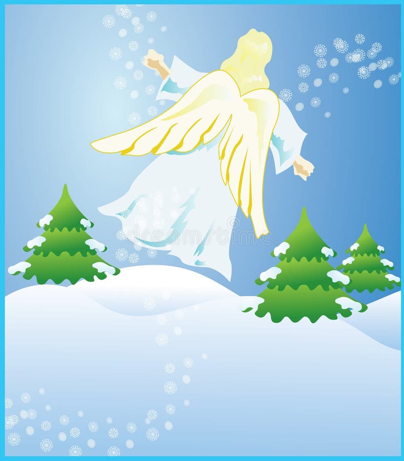 Ángel de la Navidad ilustración del vector. Ilustración de cielo - 3971282