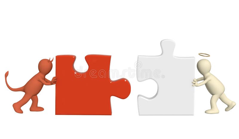 Ángel y diablo stock de ilustración. Ilustración de expresar - 11814096