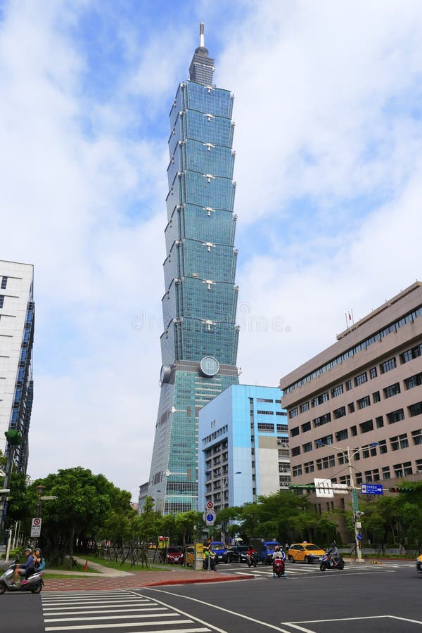 Rascacielos De Taipei 101, Taiwán Foto de archivo - Imagen de torre ...