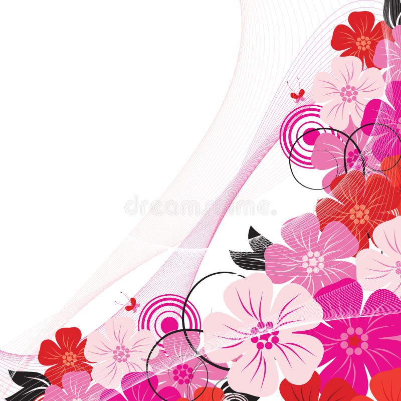 Ángulo de la flor ilustración del vector. Ilustración de punto - 9632975