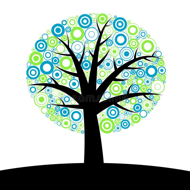 Árbol abstracto ilustración del vector. Ilustración de resorte - 12434928