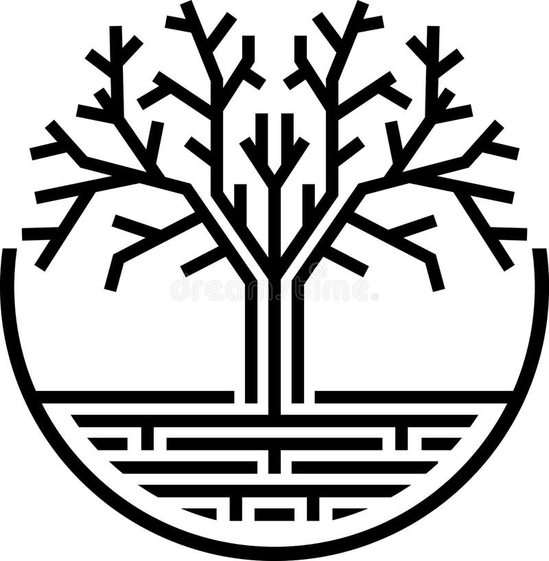 Árbol simétrico ilustración del vector. Ilustración de concepto - 34245422