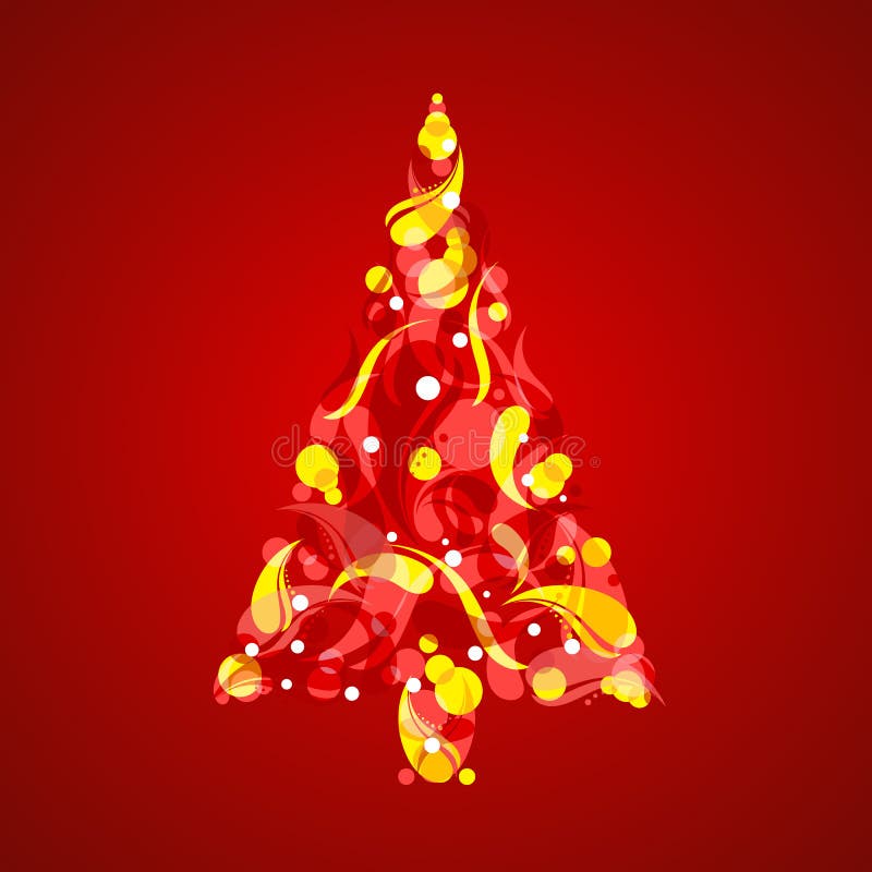 Árbol de navidad abstracto ilustración del vector. Ilustración de nuevo ...