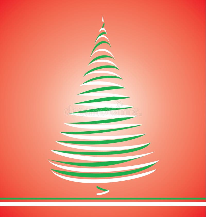 Árbol de navidad abstracto ilustración del vector. Ilustración de color ...