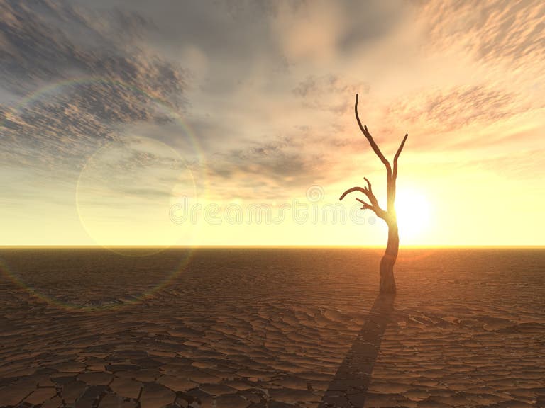 Árbol en horizonte stock de ilustración. Ilustración de fondo - 3964427