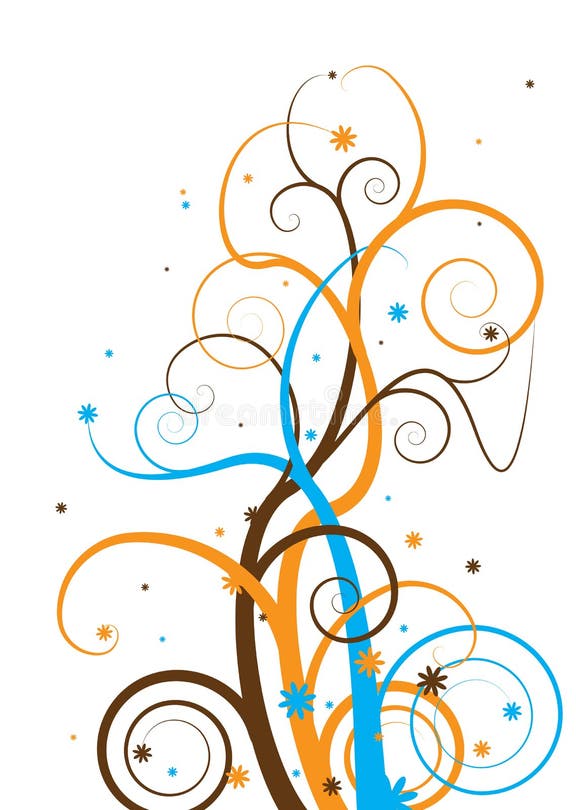 Árbol moderno ilustración del vector. Ilustración de remolino - 4969132