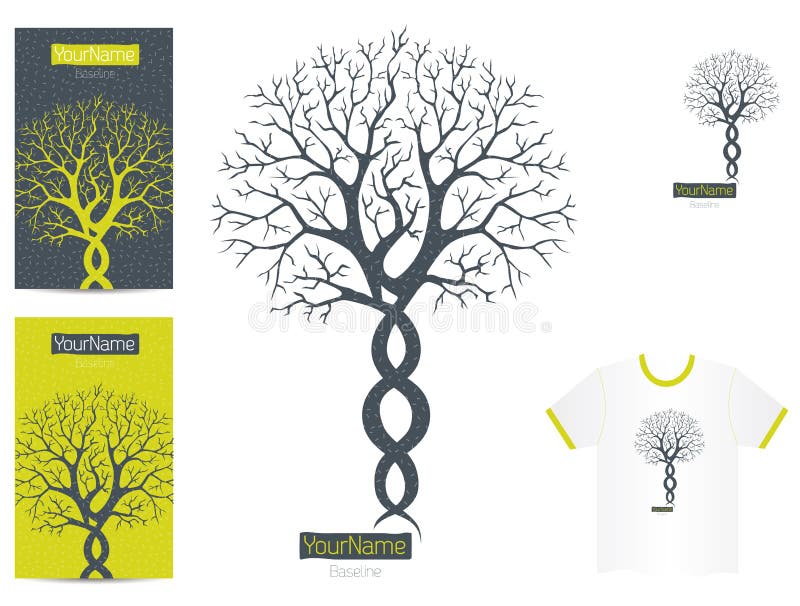 Árbol Moderno De La Insignia Ilustración del Vector - Ilustración de ...