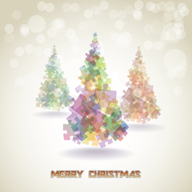 Árboles De Navidad Abstractos Stock de ilustración - Ilustración de ...