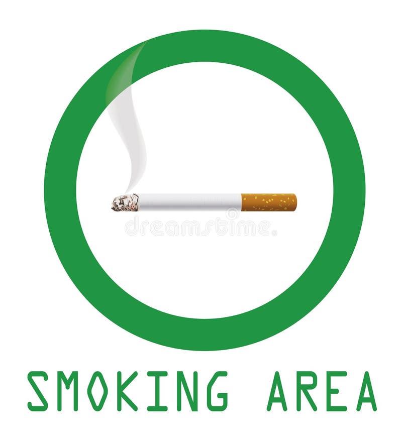 Área de fumo ilustração stock. Ilustração de fumar, cigarro - 48187559
